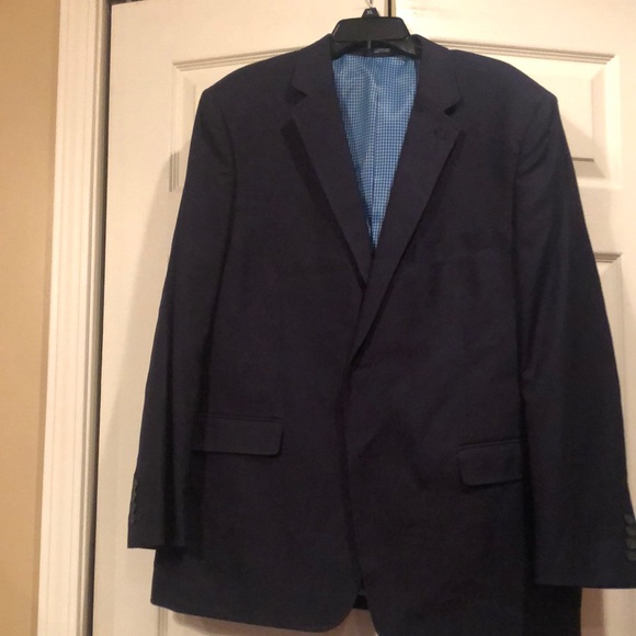 Saddlebred | Suits & Blazers | Saddlebred Size 46r Navy Sports Coat 2 ...